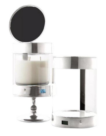 Silver Automatic Candle Holder - Elegant & Modern Design